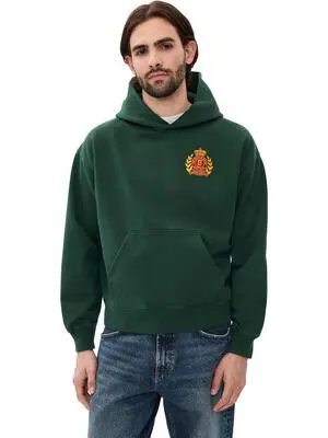 SPORTY & RICH Ny Crest Embroidered Hoodie - Forest