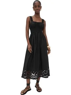Rails Anadia Midi Dress - Black Embroidery