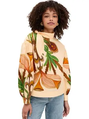 Ulla Johnson Printed Long-sleeve Blouse - Inner Nature