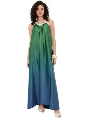 MAYLÉ VÁSQUEZ Canto Maxi Dress - Deep Green Ombre