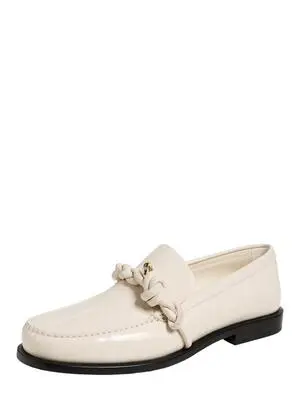 JIL SANDER Leather Loafers - Eggshell