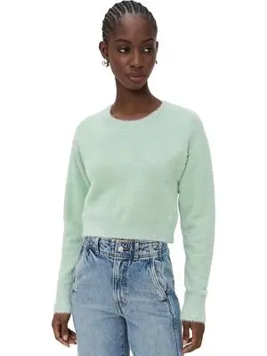 LE BOP Tinsel Cropped Sweater - Mint