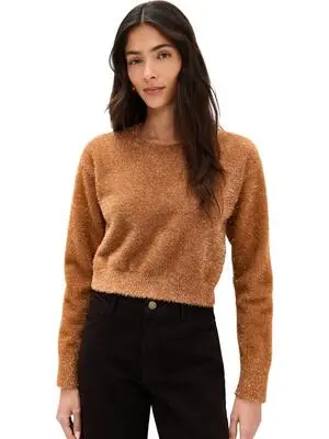 LE BOP Tinsel Cropped Sweater Toffee