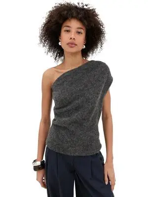A.L.C. Sue One-shoulder Top - Charcoal