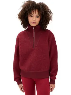 Varley Jaylin Half Zip Fleece - Red Dahlia