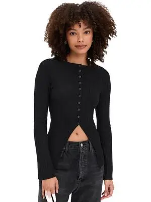 Free People East Side Cardigan - Black