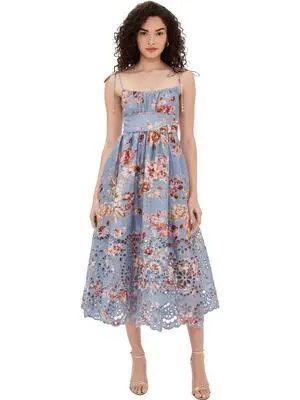 Zimmermann Awaken Picnic Maxi Dress - Chambray Floral