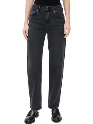 Veronica Beard Harley High-rise Slim Barrel Jeans - Washed Onyx