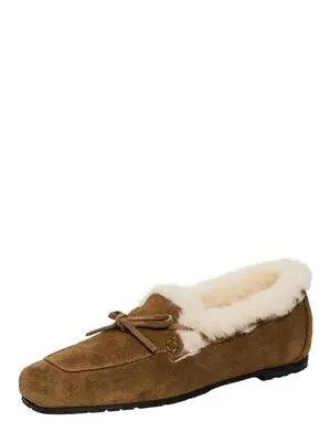 AeydĒ Jasper Shearling Moccasin Loafers - Tobacco