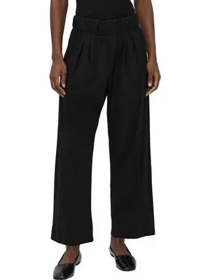 LES TIEN Penny Pleat Front Pants - Jet Black