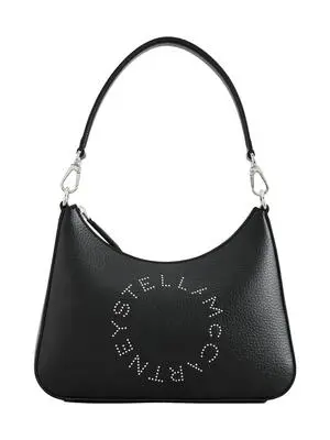 Stella McCartney Eco Embossed Logo Hobo Shoulder Bag - Black