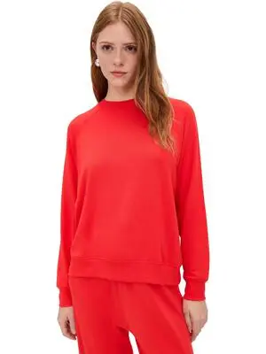 Splits59 Andie Oversized Fleece Sweatshirt - Lotus Red