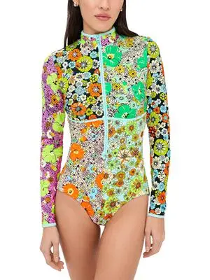 ALEMAIS Blossom Zip Front Piece - Multi