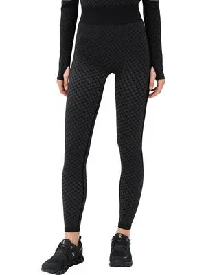 RHONE Houndstooth Seamless Leggings - Pure Black Houndstooth