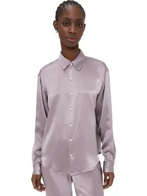 Comme Si La Silk Shirt Classica - Mauve