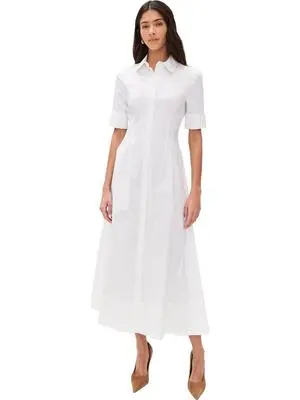 Staud Joan Maxi Shirtdress - White