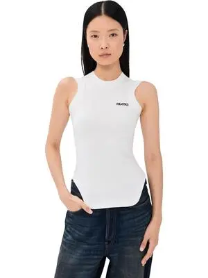 Attico Embroidered Logo Tank Top - White