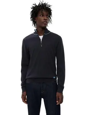 Paul Smith Zip Neck Sweater - Dark Navy