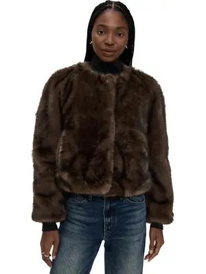 A.L.C. Gwen Faux Fur Jacket - Mink