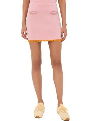 Casablanca Double Face Merino Skirt - Pink