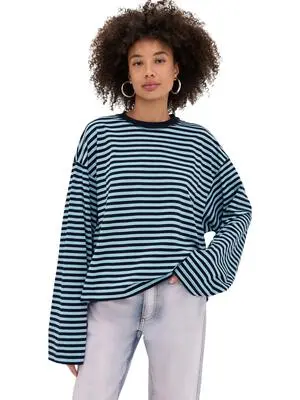 Lioness Bloom Long Sleeve Tee - Navy Sea Stripe