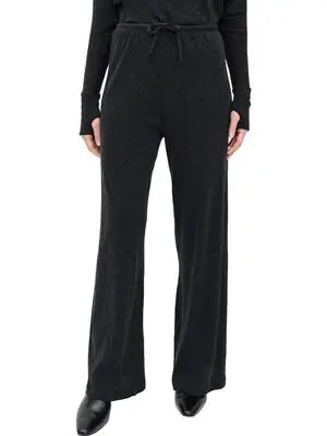 Enza Costa Cashmere Jersey Drawcord Pants - Charcoal