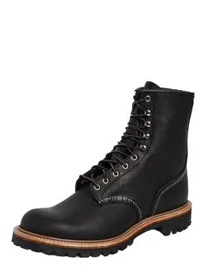 Red Wing Logger Leather Boots - Black Oil Slick
