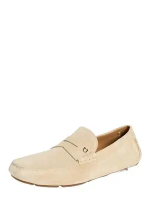 FERRAGAMO Timothy Driver Loafers - Ecru