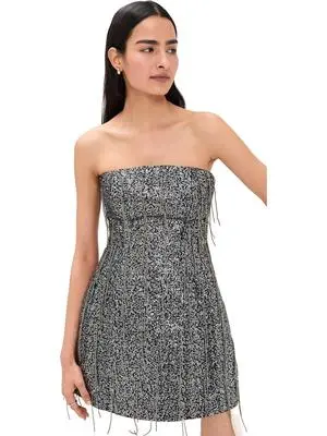 Bardot Karoline Tassel Mini Dress - Black Silver