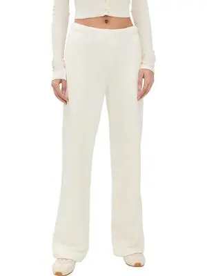Eterne Oversized Wide-Leg Sweatpants Cream