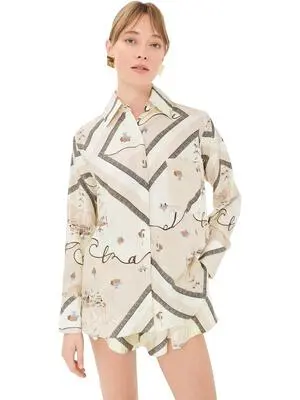 ISLA & WHITE Estela Silk Shirt