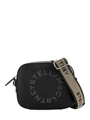 Stella McCartney Faux Leather Logo Camera Bag - Black