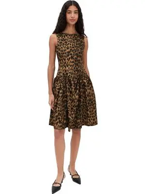 Baum Und Pferdgarten Aneva Leopard Print Dress - Dark Brown Leopard