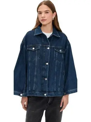 SECULAR Oversized Denim Capelet Jacket