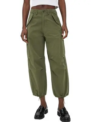 Denimist Cropped Cargo Pants - Olive