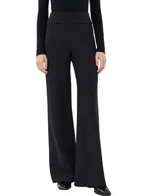 Veronica Beard Kalinda Wide Leg Pants - Black
