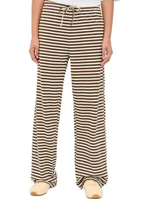 Lioness Striped Jersey Pants - Dark Chocolate Stripe