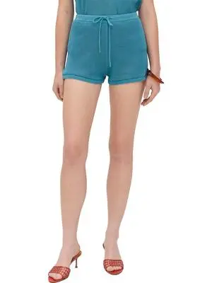 Staud Samara Knit Shorts - Cove