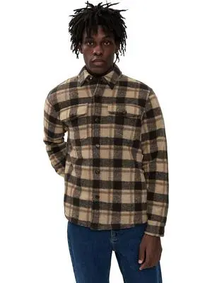 Faherty Brand Range Fleece Lined Shirt Jacket - Shadow Earth Plaid