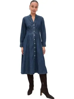 Veronica Beard Arcadia Midi Shirt Dress - City Stroll