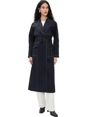ALIGNE Elsa Trench Coat - Navy