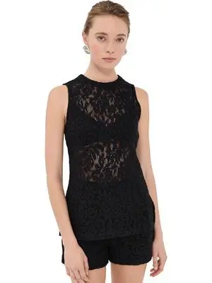 Veronica Beard Sleeveless Serenka Top - Black