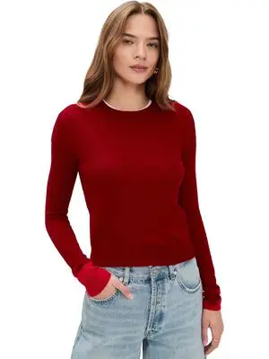 Eterne Cashmere Crew Neck Sweater - Rouge