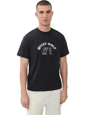 QUIET GOLF Crew T-shirt - Black