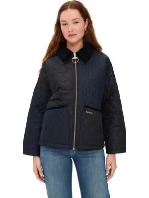Barbour Danby Quilted Jacket - Dark Navy/black/dress Tartan