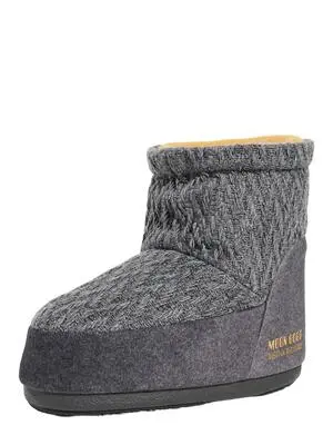 Moon Boot Icon Low Nolace Knit Boots - Grey