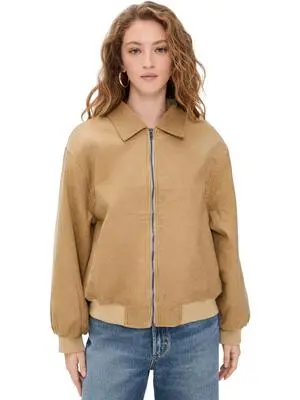 Lioness Cou Cou Corduroy Bomber Jacket - Latte