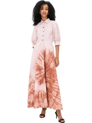 BUSAYO Sumi Tie-dye Maxi Dress - Golden Brown/brown