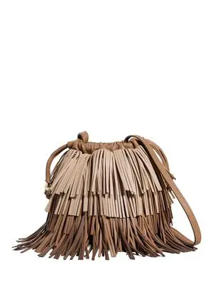 Zimmermann Fringe Crossbody Bag - Taupe