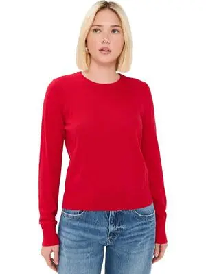 Z Supply Crew Neck Long Sleeve Sweater Festive Red